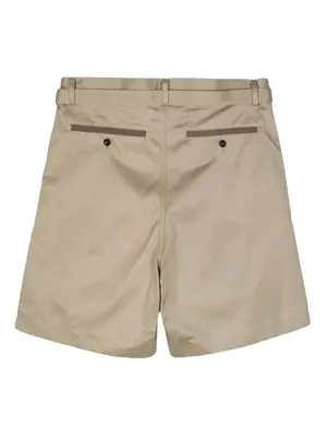 Sacai Wide-leg Cotton Chino Shorts