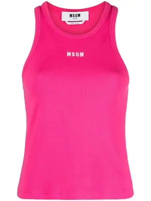 Msgm Logo Camis Tanks For Women