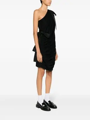 MSGM One-shoulder Bow-detailed Dress