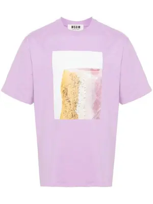Msgm Drop Shoulder T-shirts For Women