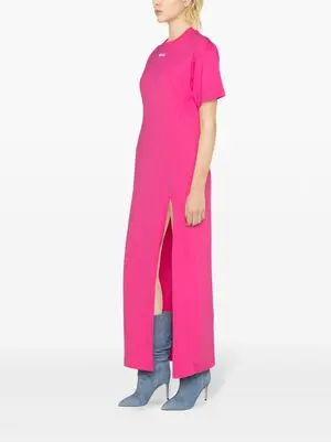 MSGM Logo-print Cotton T-shirt Dress