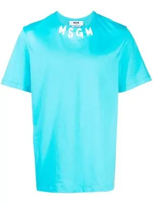 MSGM Logo-print Cotton T-shirt