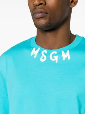 MSGM Logo-print Cotton T-shirt