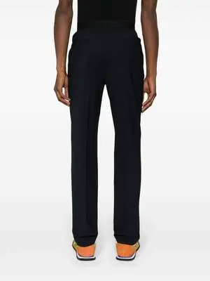 MSGM Logo-waistband Tailored Trousers - Blue