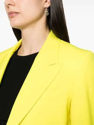 MSGM Single-breasted Peak-lapels Blazer - Yellow