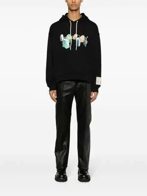 MSGM Slogan-print Organic-cotton Hoodie