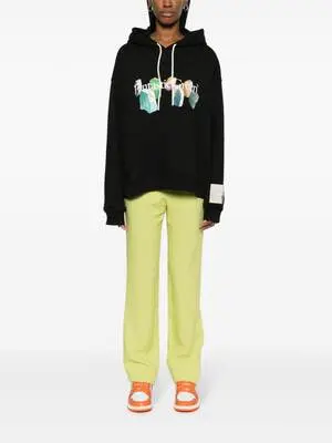 MSGM Slogan-print Organic-cotton Hoodie