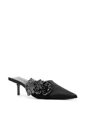 Magda Butrym 50mm Crystal-embellished Leather Mules
