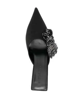 Magda Butrym 50mm Crystal-embellished Leather Mules