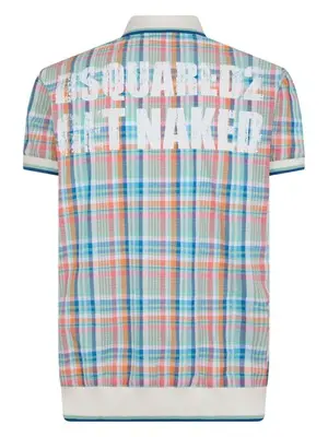 Dsquared2 Logo-print Checked Polo Shirt