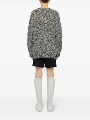 JIL SANDER Jacquard Wool Blend Jumper - Black
