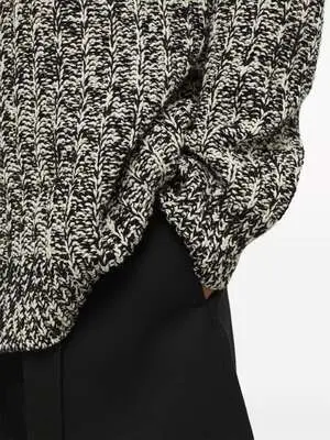 JIL SANDER Jacquard Wool Blend Jumper - Black
