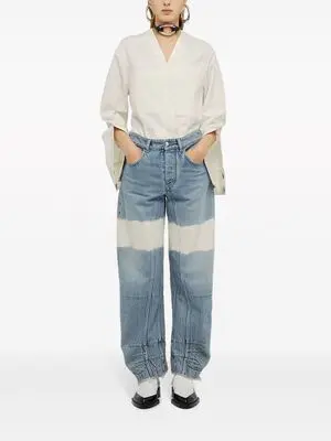 JIL SANDER V-neck Cotton-blend Jacket