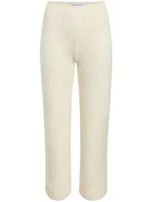 Another Tomorrow Ribbed-knit Cropped Trousers