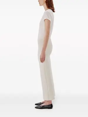 Another Tomorrow Ribbed-knit Cropped Trousers