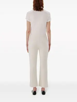 Another Tomorrow Ribbed-knit Cropped Trousers