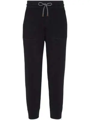 Brunello Cucinelli Knitted Track Pants - Black