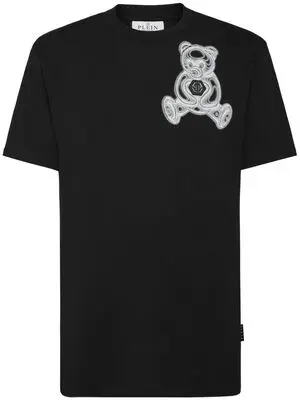 Philipp Plein Teddy Bear-print Cotton T-shirt - Black