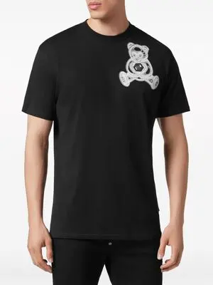 Philipp Plein Teddy Bear-print Cotton T-shirt - Black