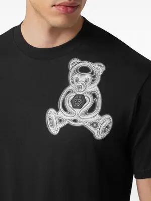 Philipp Plein Teddy Bear-print Cotton T-shirt - Black