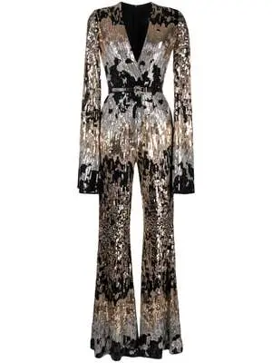 Elie Saab Sequin-embellished Jumpsuit - Gold