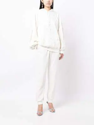 Elie Saab Embroidered-design Cotton Blend Track Pants