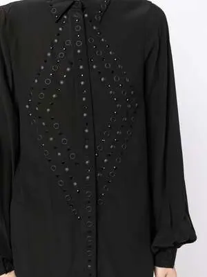 Elie Saab Eyelet-embellished Silk Shirt