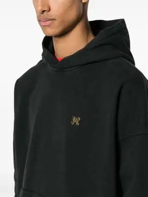Palm Angels Burning Logo-print Cotton Hoodie