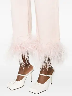 P.a.r.o.s.h Feather-trim Straight-leg Jeans