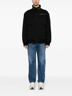 MASTERMIND WORLD Logo-print Zip-detail Jacket - Black