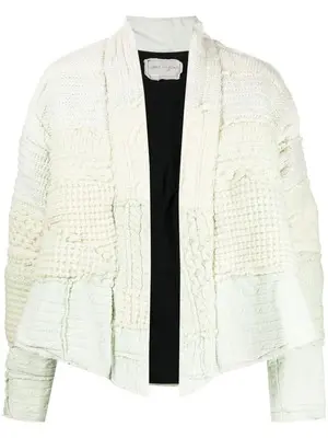 GREG LAUREN Patchwork-knit Wool Jacket