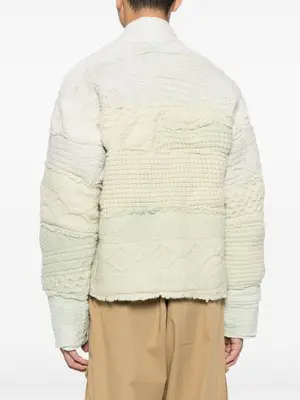 GREG LAUREN Patchwork-knit Wool Jacket