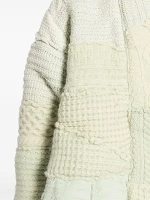 GREG LAUREN Patchwork-knit Wool Jacket