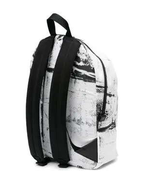 Alexander McQueen Graffiti Metropolitan Backpack - White