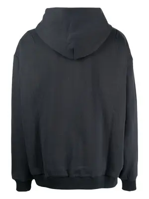 Buscemi Logo-plaque Cotton Hoodie - Grey