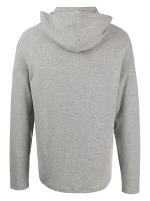 Vince Twill-weave Long-sleeve Hoodie - Grey