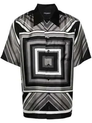 Dolce & Gabbana Geometric-print Silk Shirt