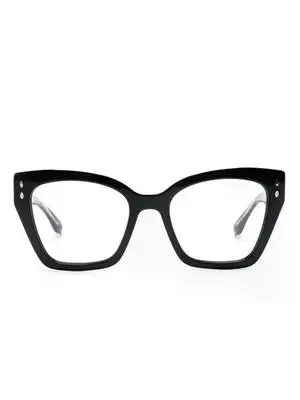 Isabel Marant Butterfly-frame Logo-engraved Glasses - Black