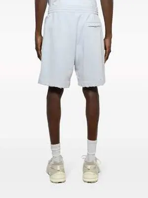 Givenchy Baby Cotton Track Shorts With Distressed Effect