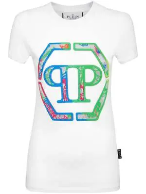 Philipp Plein Logo-embellished Cotton T-shirt - White