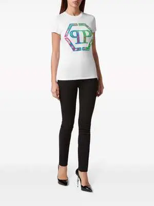 Philipp Plein Logo-embellished Cotton T-shirt - White