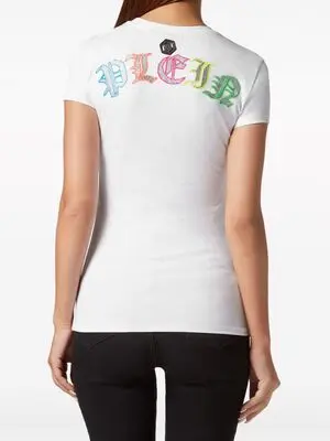 Philipp Plein Logo-embellished Cotton T-shirt - White