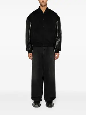 VTMNTS Embossed Crocodile Bomber Jacket - Black