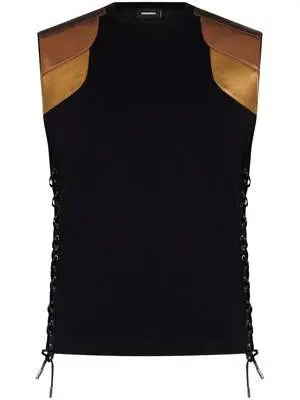 Dsquared2 Panelled Lace-up Tank Top