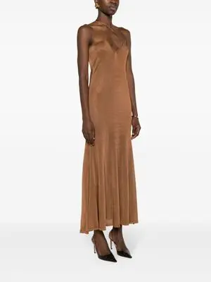 TOM FORD Halterneck Maxi Dress - Brown