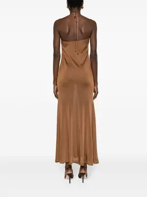 TOM FORD Halterneck Maxi Dress - Brown