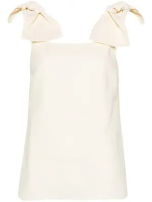 Chloé Bow-detail Linen Tank Top