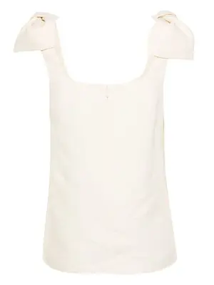 Chloé Bow-detail Linen Tank Top