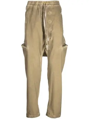 Boris Bidjan Saberi Drawstring-waist Drop-crotch Trousers
