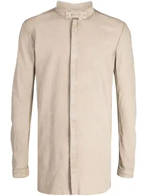 Boris Bidjan Saberi Collarless Cotton Shirt